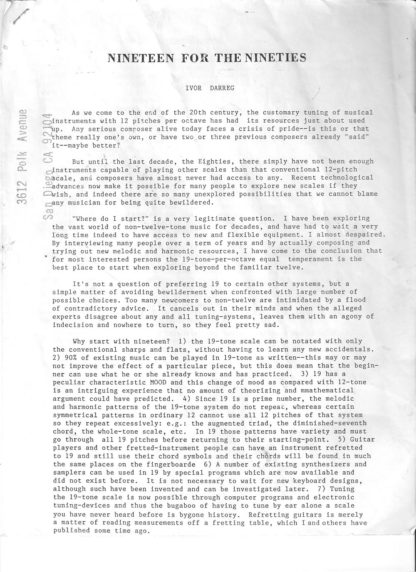 Nineteen for the Nineties by Ivor Darreg – Microstick.net